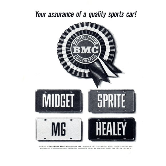 British Motor Corporation | Art | 962 Bmc Sports Car Mg Midget Austin ...